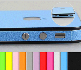 Leather Pu Sticker Skin Screen Protector For Iphone 4/4s/5 on Luulla