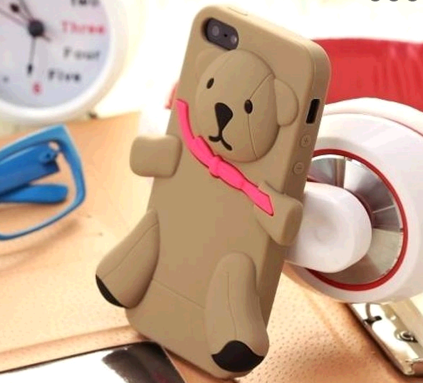 Lovely And Cute Bear Silicone Case Back Cover For Iphone 4/4s/5 on Luulla