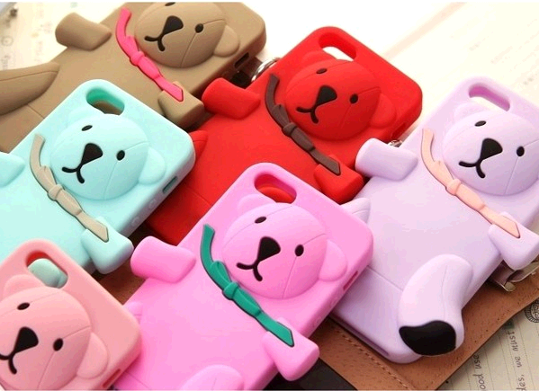 Lovely And Cute Bear Silicone Case Back Cover For Iphone 4/4s/5 on Luulla