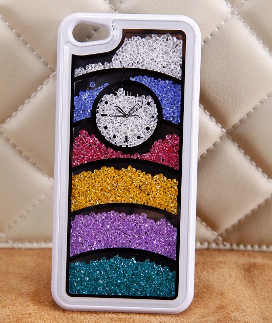 Colorful Shinning Crystal Diamond Clock Case For Iphone 4 4s 5 on Luulla