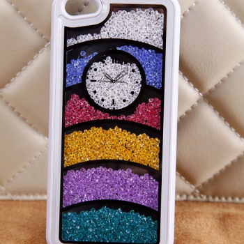 Colorful Shinning Crystal Diamond Clock Case For Iphone 4 4s 5 on Luulla