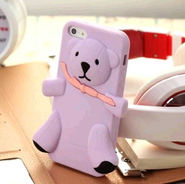 Lovely And Cute Bear Silicone Case Back Cover For Iphone 4/4s/5 on Luulla